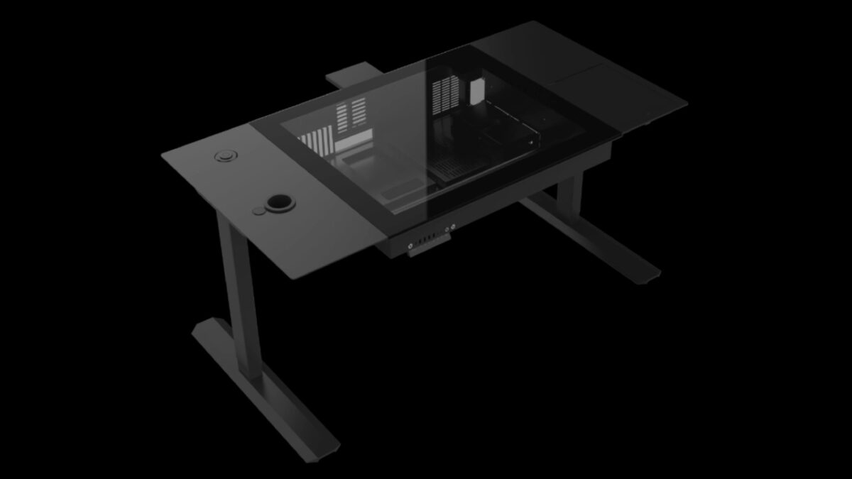 Lian Li previews DK-07F gaming desk PC case at Computex
